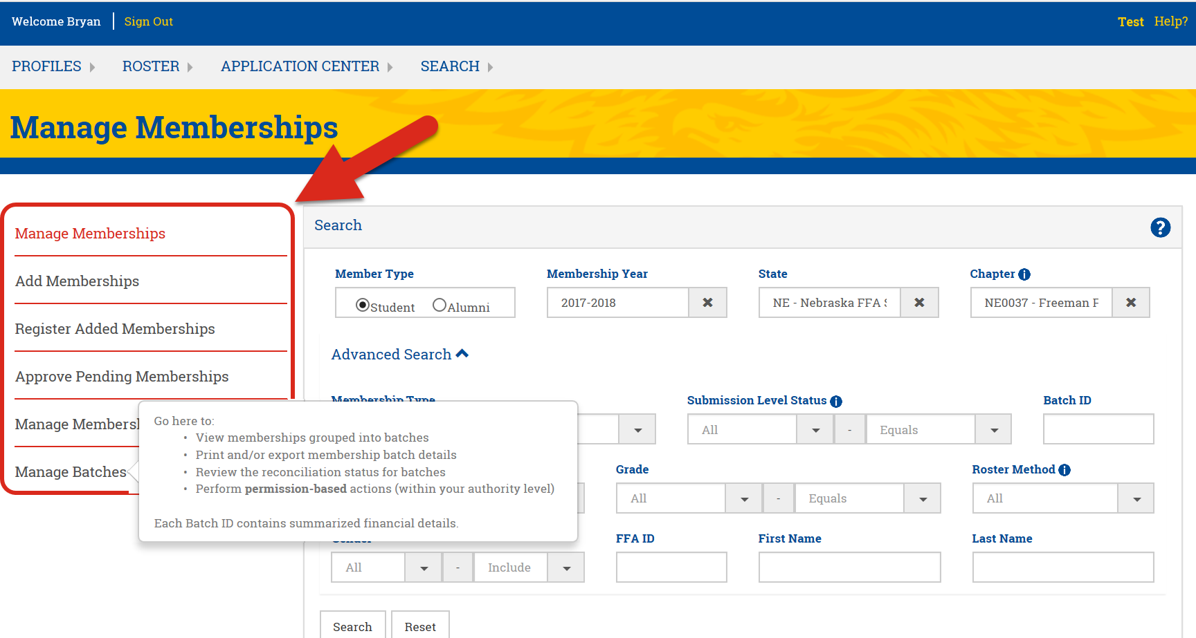 Navigating the profile and roster system - FFA Help Center