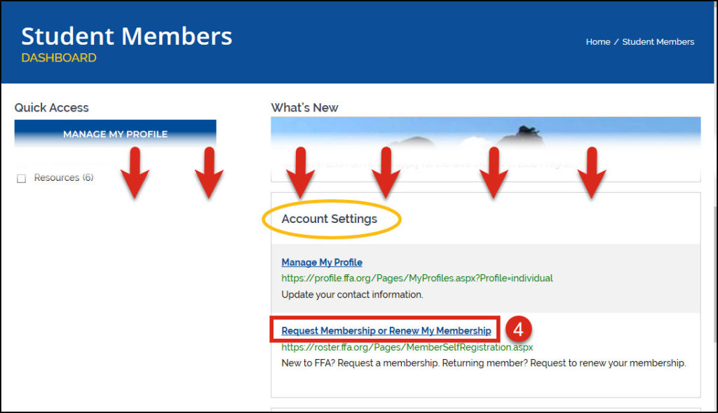 Request or renew a student membership - FFA Help Center