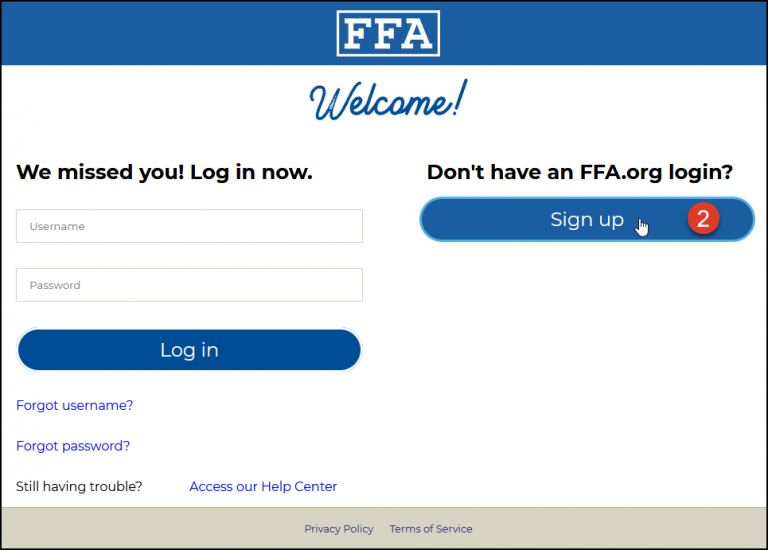 New to FFA? Create an FFA.org login - FFA Help Center