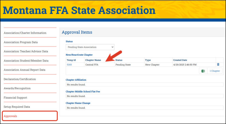 Create a new FFA Chapter - FFA Help Center